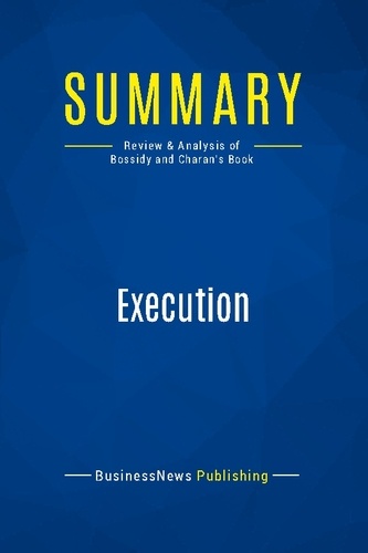 Summary: Execution - Review and Analysis of... de Publishing ...