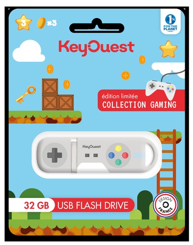 Clé USB 32 Go Gaming manette KeyOuest, SRDI - Papeterie - Furet du Nord