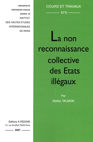 La non reconnaissance collective des Etats... de Stefan Talmon - Livre ...