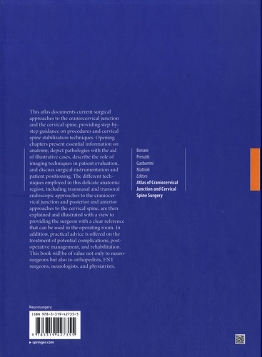 Atlas of Craniocervical Junction and Cervical... de Stefano Boriani - Grand Format - Livre - Decitre