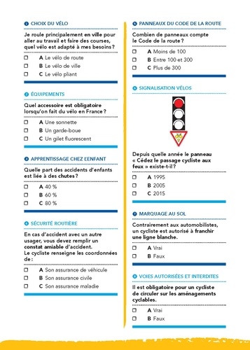 Quiz 100% vélo - 250 QCM réglementation et... de Sylvanie Godillon ...