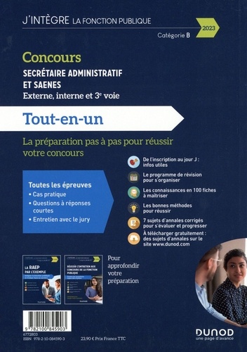 Secrétaire administratif et SAENES externe,... de Sylvie Beyssade - Grand Format - Livre - Decitre