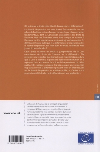 Liberté d'expression et diffamation - Etude de... de Tarlach McGonagle - Grand Format - Livre ...