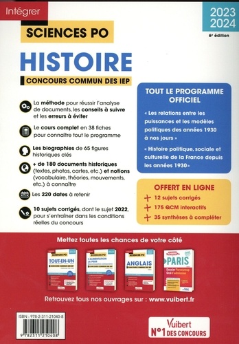 Histoire - Concours commun des IEP de Thibaut Klinger - Grand Format ...