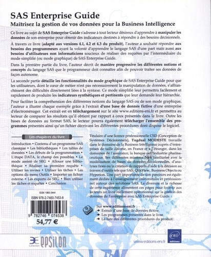 SAS Enterprise Guide - Maîtrisez la gestion de... de Tugdual Modeste ...