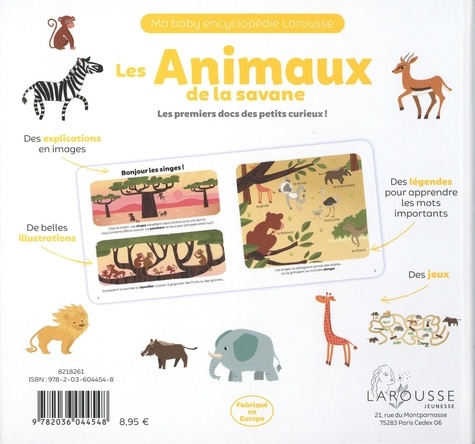 Les animaux de la savane - Valérie Guidoux - Livres - Furet du Nord