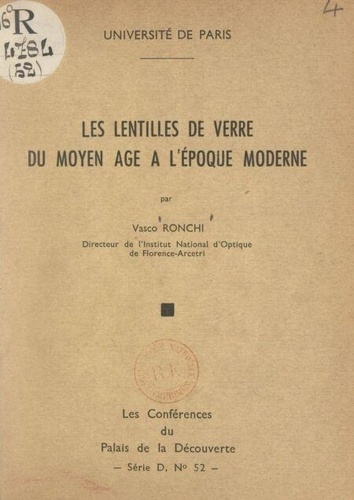 Les lentilles de verre du Moyen Âge à l'époque... de Vasco Ronchi - PDF ...