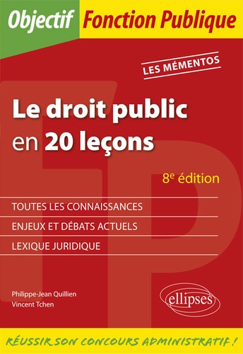 Le droit public en 20 leçons de Vincent Tchen - Grand Format - Livre ...
