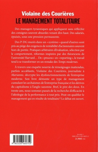 Le management totalitaire - Violaine des Courières - Livres - Furet du Nord