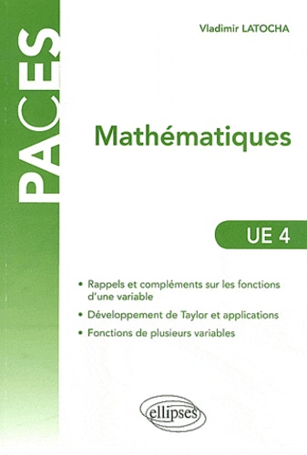 Mathématiques UE 4 de Vladimir Latocha - Livre - Decitre