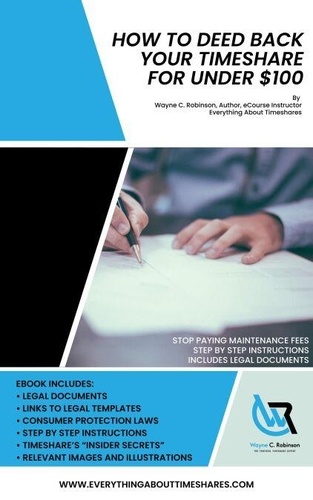 How To Legally Deed Back Your U.S. Timeshare de Wayne Robinson - ePub - Ebooks - Decitre