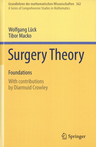 Surgery Theory - Foundation de Wolfgang Lück - Grand Format - Livre ...