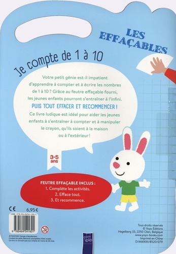 Je compte de 1 à 10 - Pour les 3-5 ans, avec un... de Yoyo éditions ...