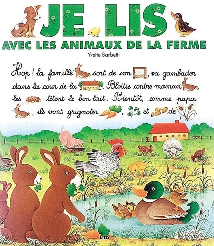 Je lis avec les animaux de la ferme de Yvette Barbetti - Album - Livre ...